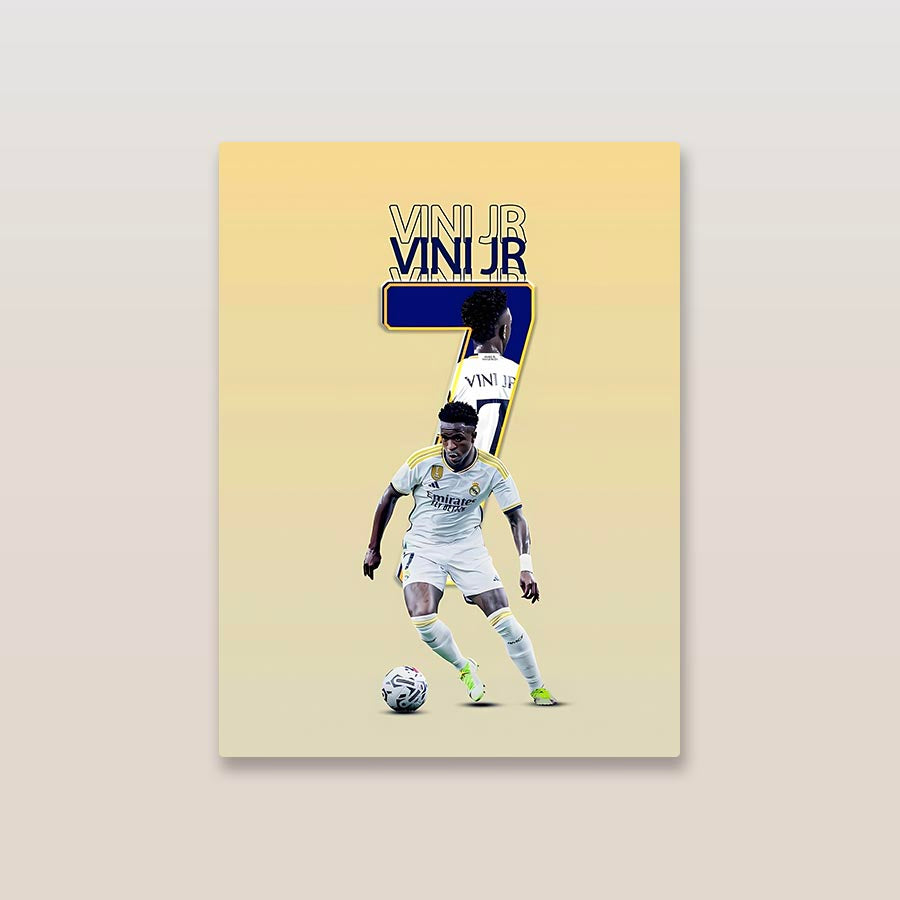 Vinicius Jr Real Madrid Poster – Metal Pop