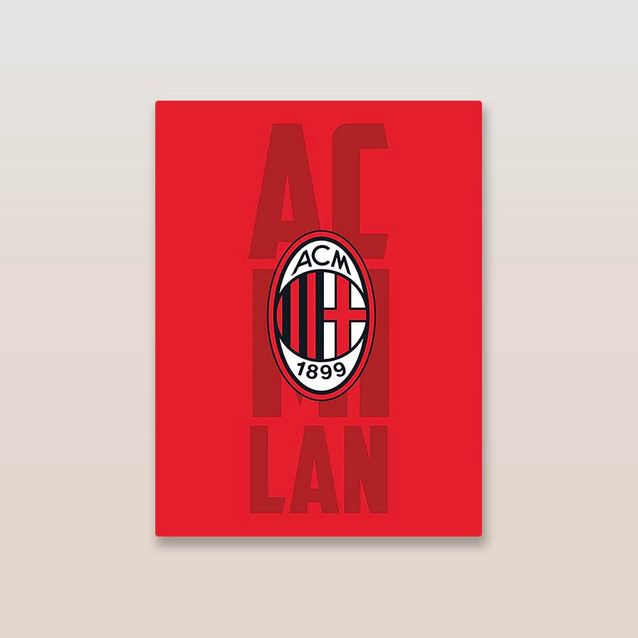 AC Milan Club Poster – Metal Pop