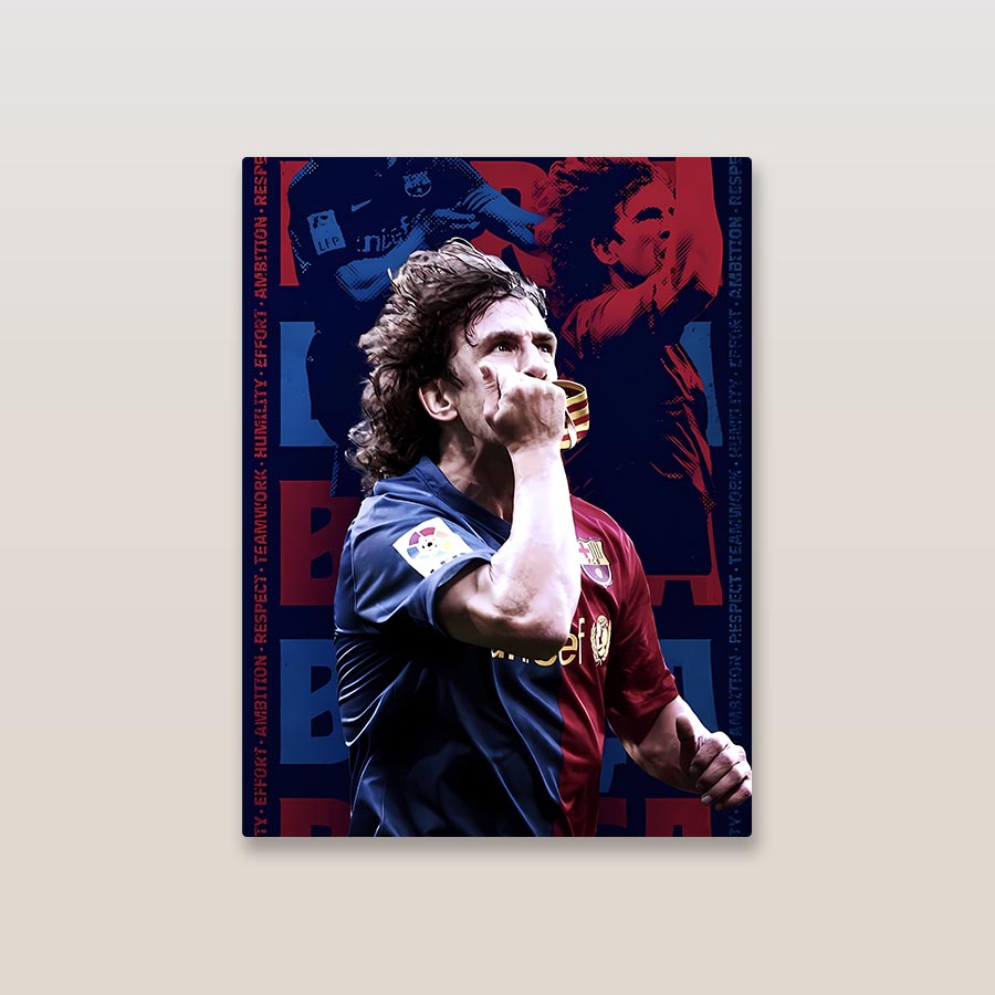 Carlos Puyol Barcelona Poster – Metal Pop
