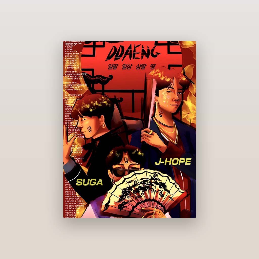 BTS Ddaeng - Poster – Metal Pop