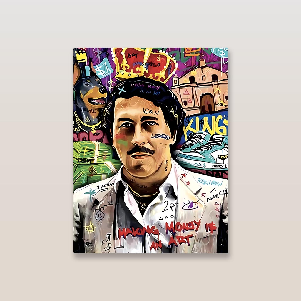 Pablo Escobar Pop Art Poster – Metal Pop