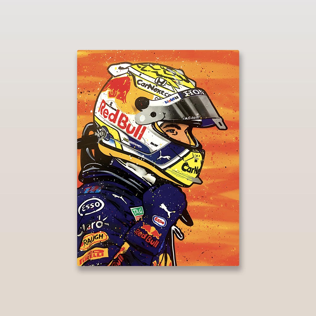 Max Verstappen Red Bull F1 Metal Poster